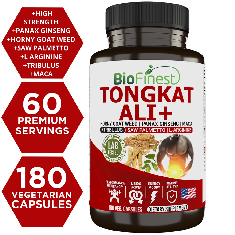 Biofinest Tongkat Ali 500mg - Maca Horny Goat Weed Panax Ginseng ...