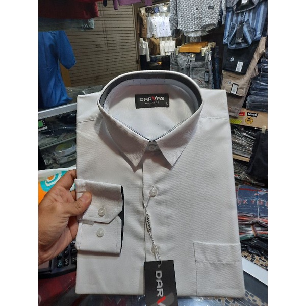 PUTIH PRIA KEMEJA Men's White Shirt Casual Brand Darvas Modern Model ...