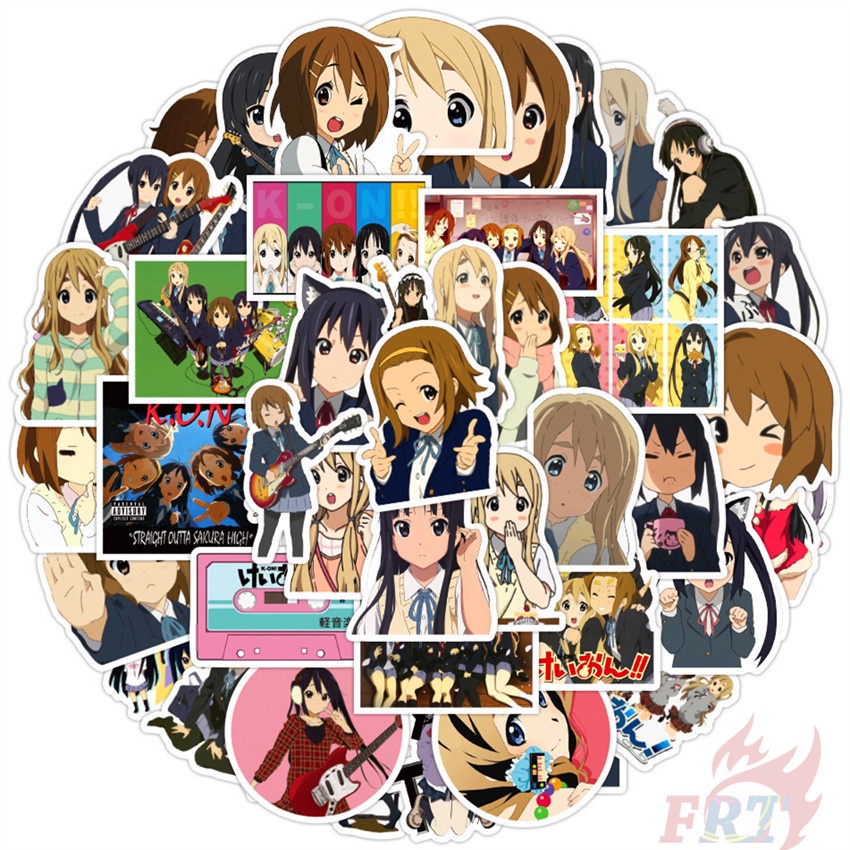 50Pcs/Set K-ON！Hirasawa Yui Series 02 Stickers Anime DIY Fashion Mixed ...