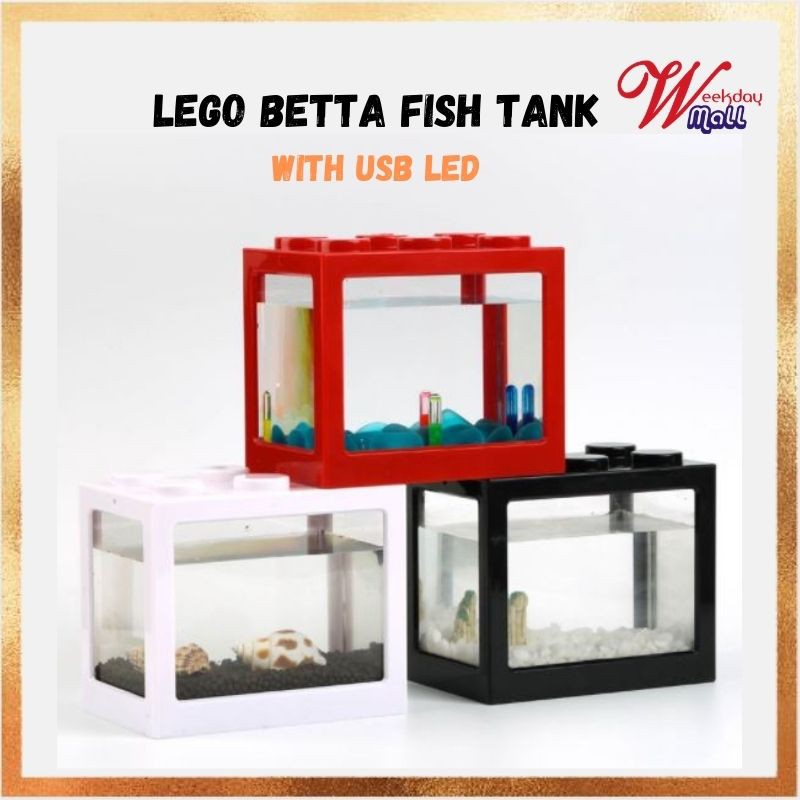 💖READY STOCK💖 Aquarium Mini Lego Block Tank Betta, Guppy Tank Building ...