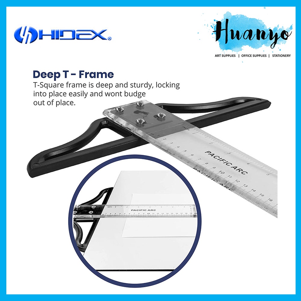 Hidex Clear Plastic Acrylic T Square Ruler With Detachable Head(105cm ...