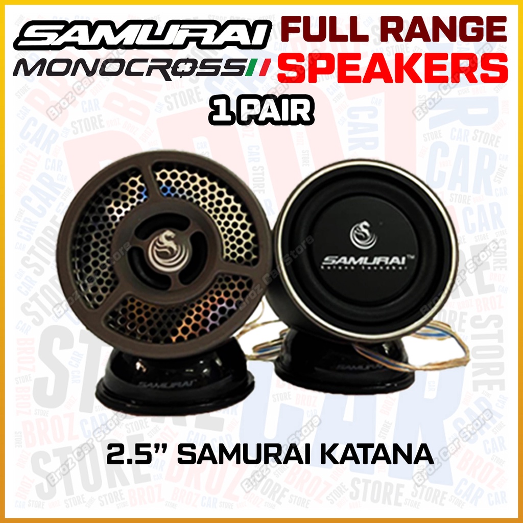 [Installation Available] MONOCROSS SAMURAI 2 / 2.5 Inch Full Range Speaker Tweeter NINJA SAMURAI ...