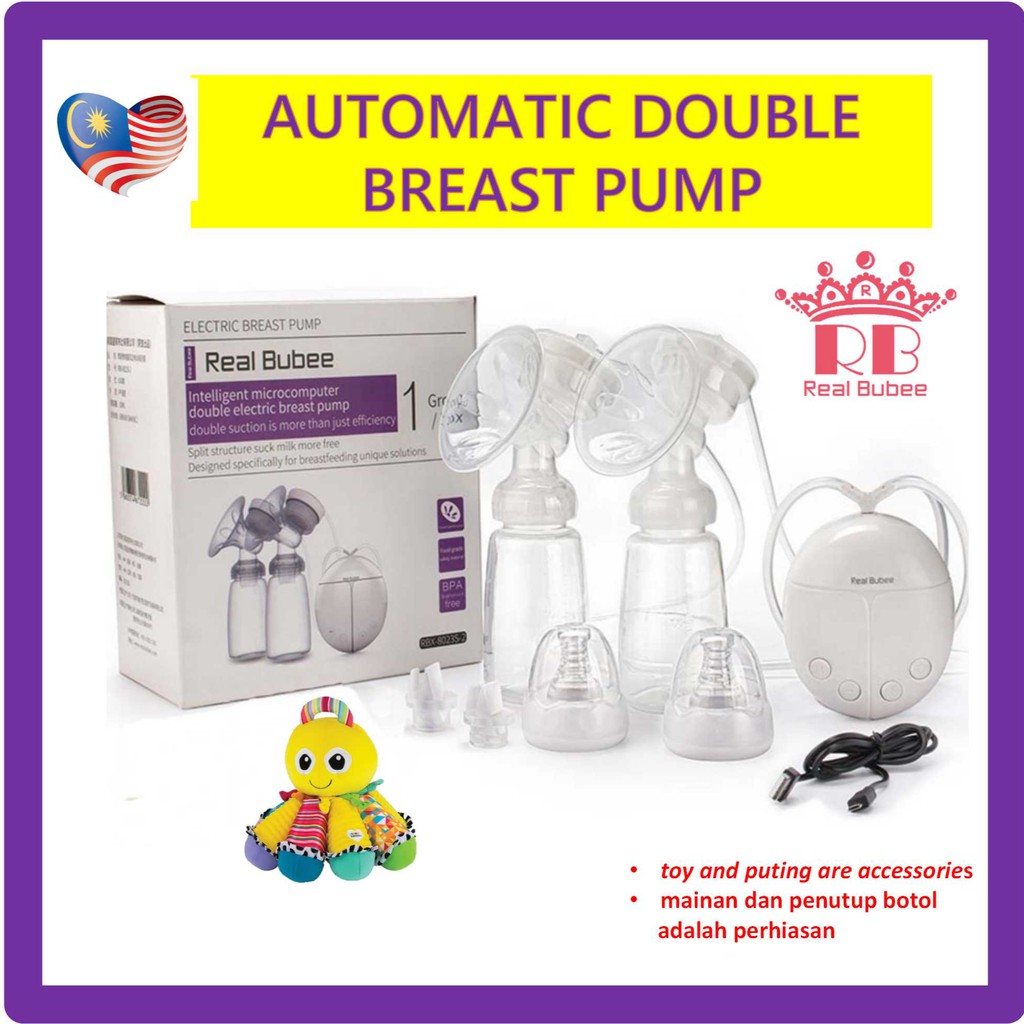 Real Bubee Electric Breast Pump Doublesided Easy to use for Mother Baby ...