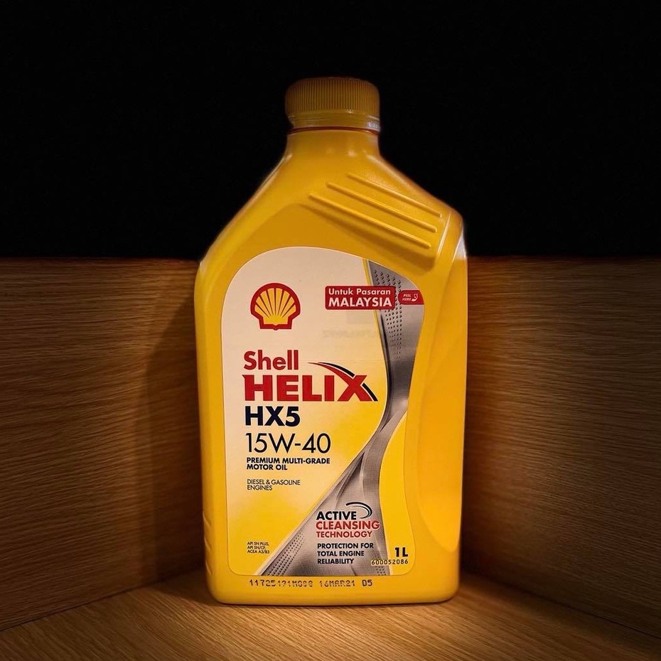 Shell Helix HX5 Lubricant Engine Oil (Minyak Hitam Enjin Kereta) 15W-40 ...