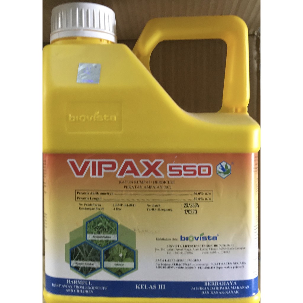 * ORIGINAL * Biovista Vipax 550 4L / racun rumput / rumput sambau ...
