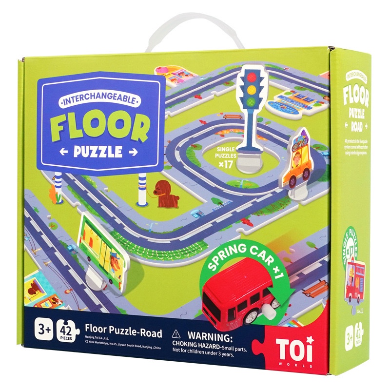 Toi educational track puzzle three-dimensional scene toy puzzle vehicle ...