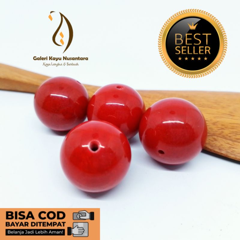 MERAH Jumbo Granules Of Round Red Marjan Stone | Shopee Malaysia