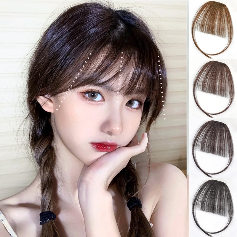 Fashion Girls Air Bangs Wig Piece Mini Air Bangs Sideburns Bangs Wig ...