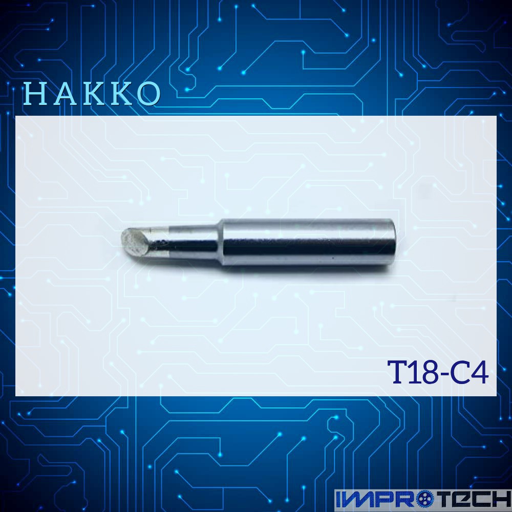 Hakko T18-C4 - T18 Series Soldering Tip for Hakko FX-888/FX-8801 - Bevel - 4 mm/45? x 14. 5 mm ...