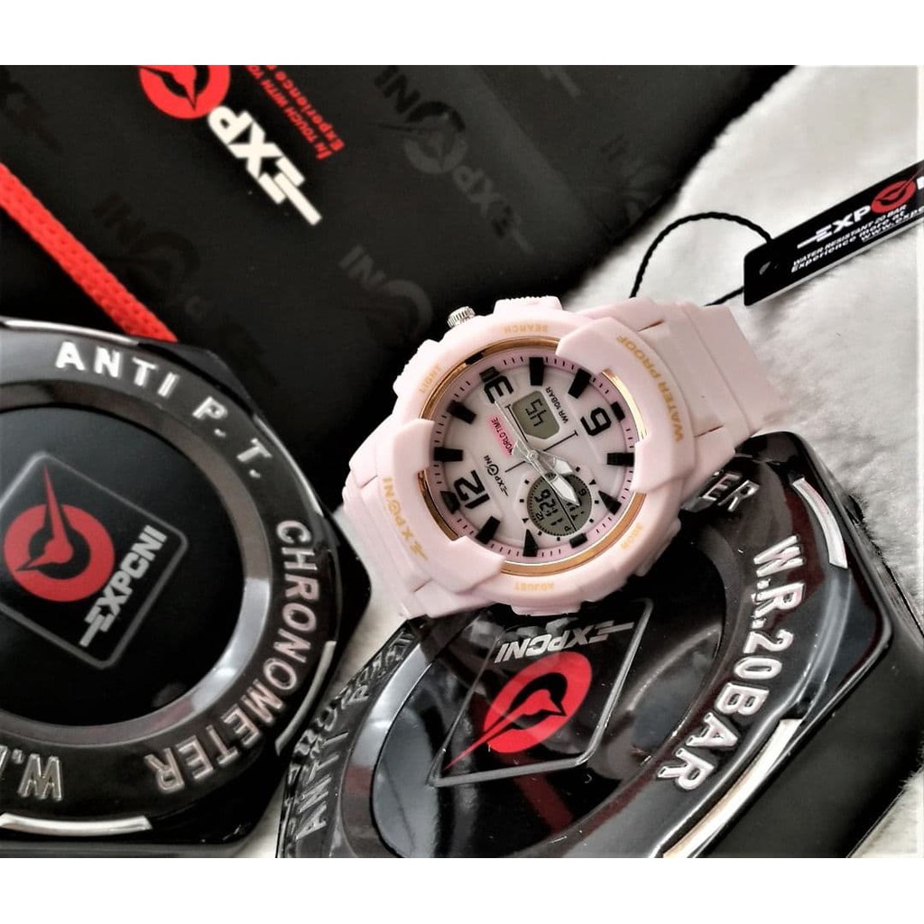 ORIGINAL EXPONI GIRL SIZE SPORT WATCH WITH DUAL TME AND 1 YEAR WARRANTY ...