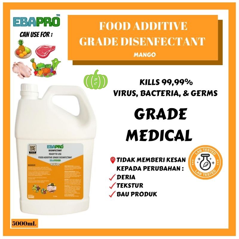 Ebapro Sanitizer Gred Makanan. Selamat jika spray pada Buahan dan ...