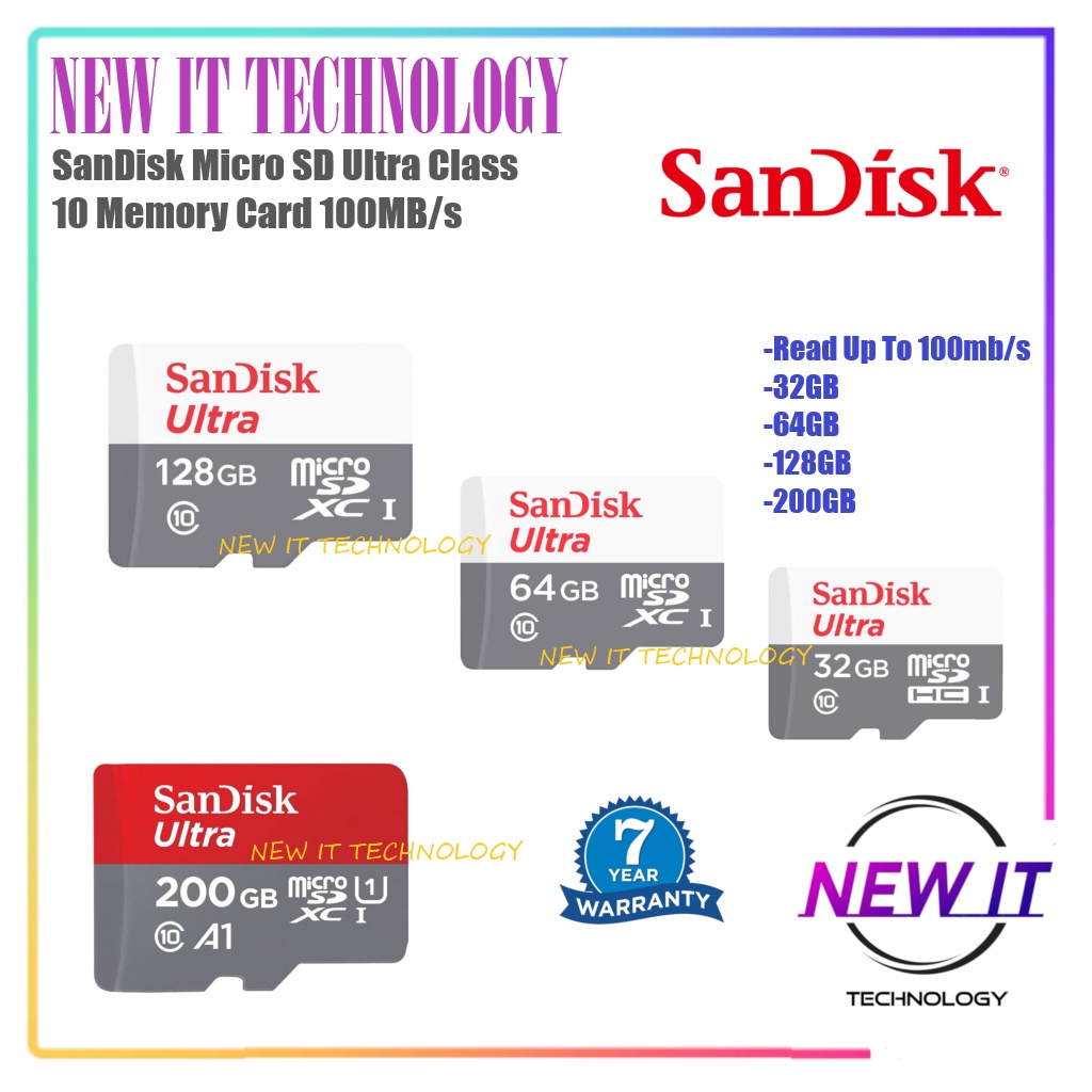 SanDisk Ultra Micro SD Up To 150MB/S U1 A1 UHS-I Class10 Memory Card ...