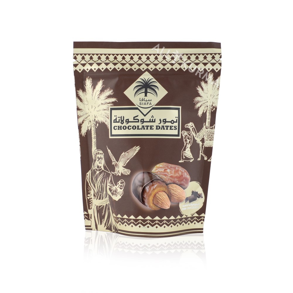 Siafa Dark Chocolate Almond Dates Dark Coklat Almond Kurma Saudi Arabia ...