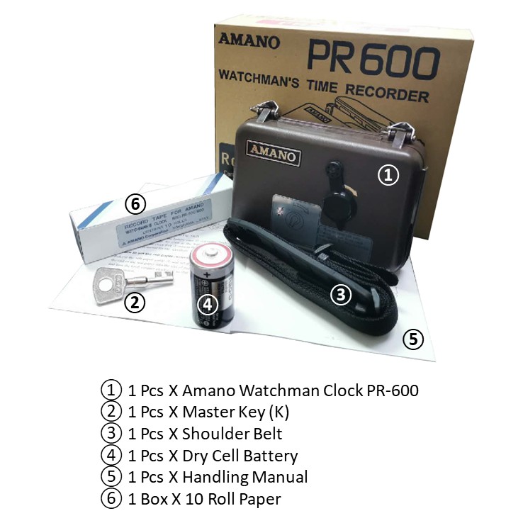 AMANO WATCHMAN CLOCK PR-600 with free Paper roll (10 rolls) | Shopee ...