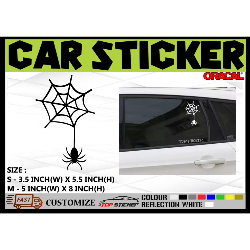 SPIDER MIRROR CAR STICKERS STICKER KERETA SPIDERMAN | Shopee Malaysia