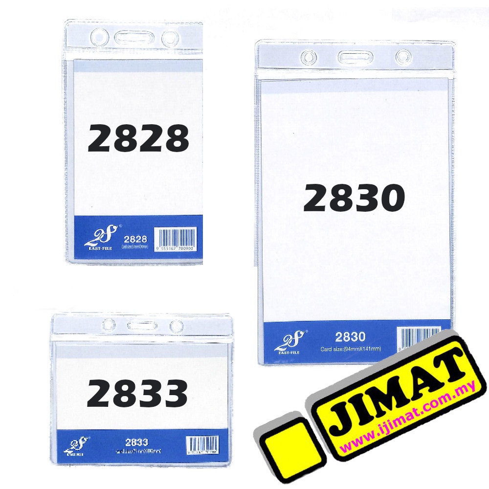 East-File 2828 / 2830 / 2833 PVC Name Badge Holder Name Tag ID East ...