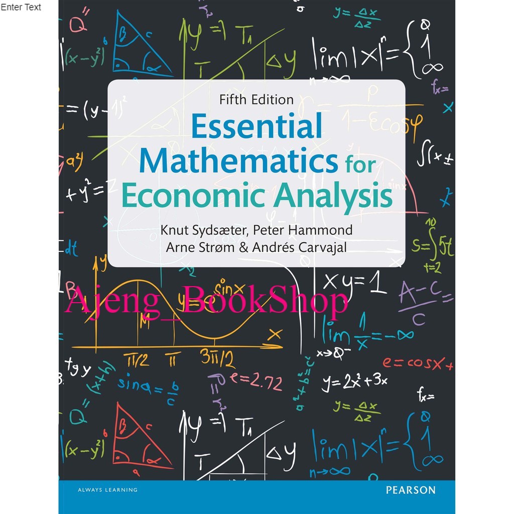 Book of Variable Chart Equations Theoretical Formulas Essential mathematics for economics ...