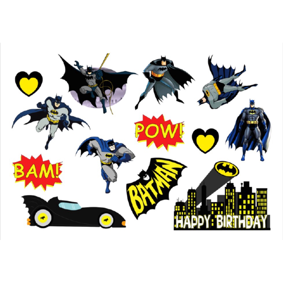 BATMAN Cake Topper Cupcake Topper Kek Topper | Shopee Malaysia