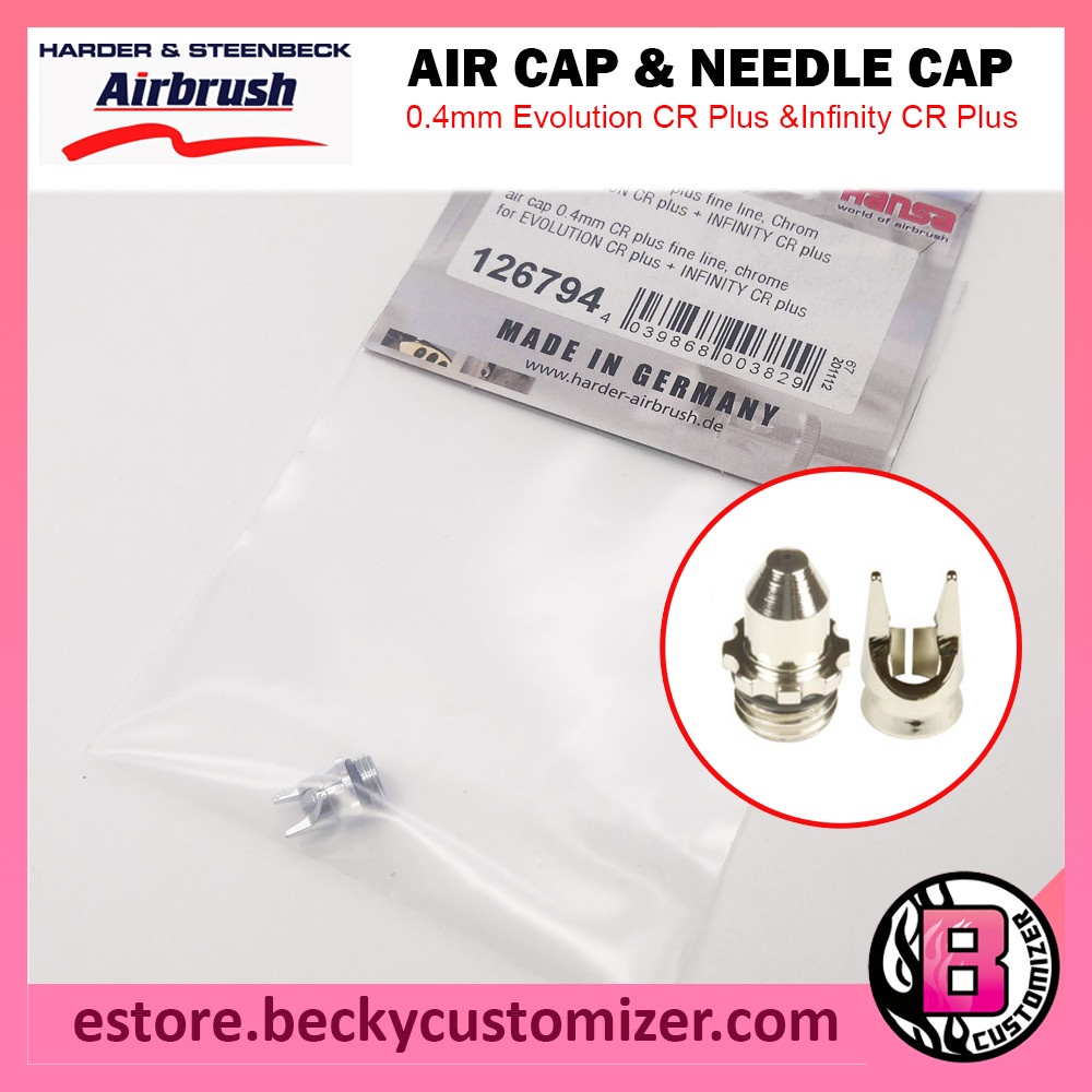 Harder & Steenbeck 0.4mm air cap & Needle cap (Evolution CR Plus ...