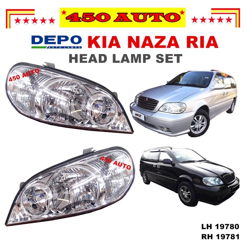 KIA NAZA RIA 100% ORIGINAL DEPO HEAD LAMP / CAR LIGHT / LAMPU DEPAN ...