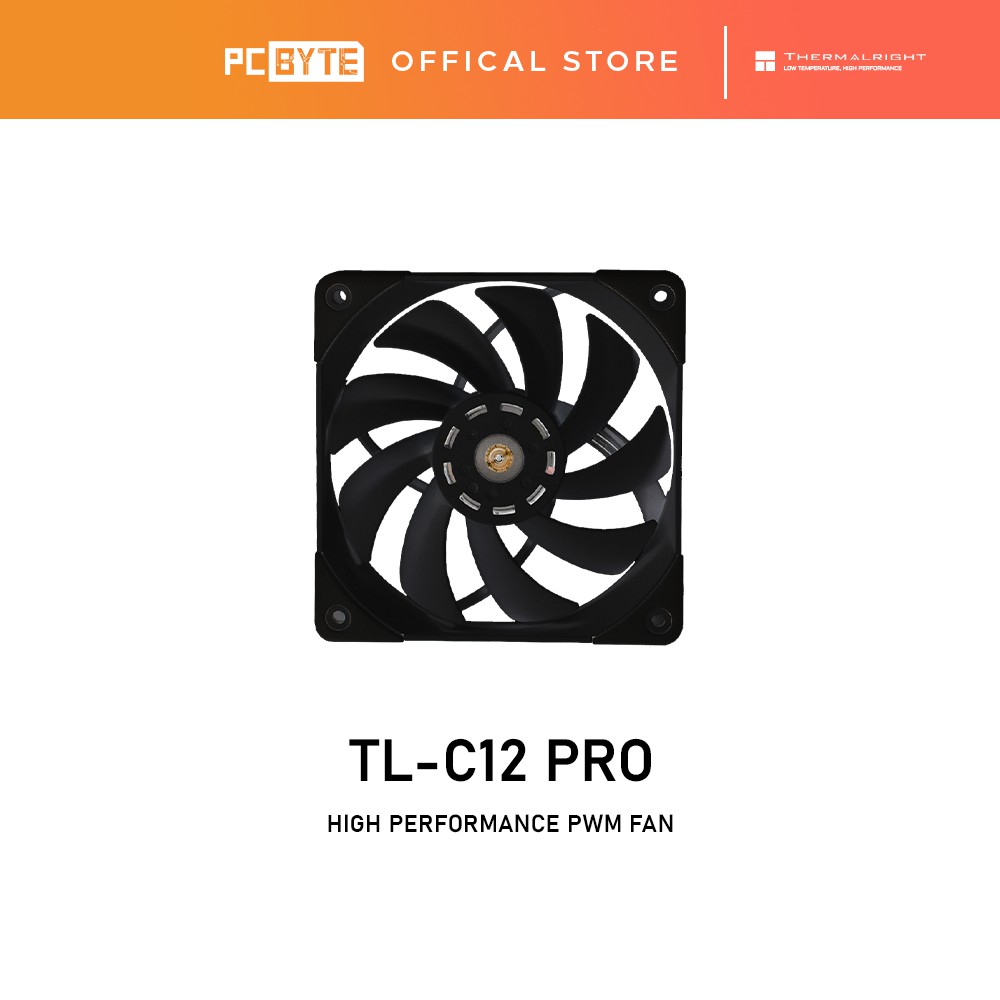Thermalright TL-C12 Pro High Air Flow Chassis Fan - Black (120mm ...