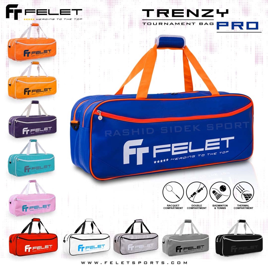 FElet Trenzy PRO Thermal Rackets Bag Badminton Raket Beg Felet Bag ...