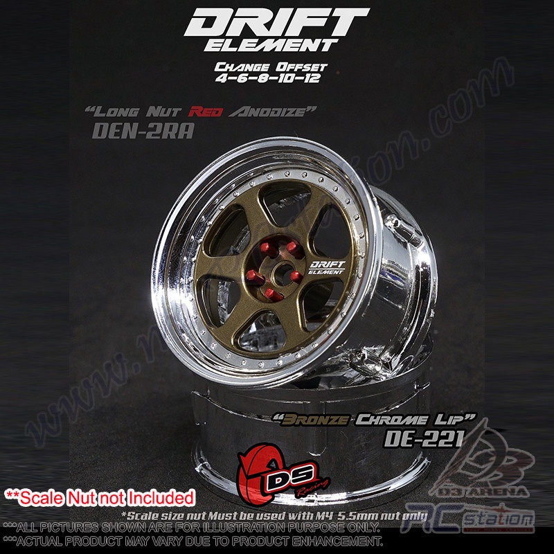 DS Racing #DE-221 - Drift Element Wheel Rim Series II - Adjustable ...