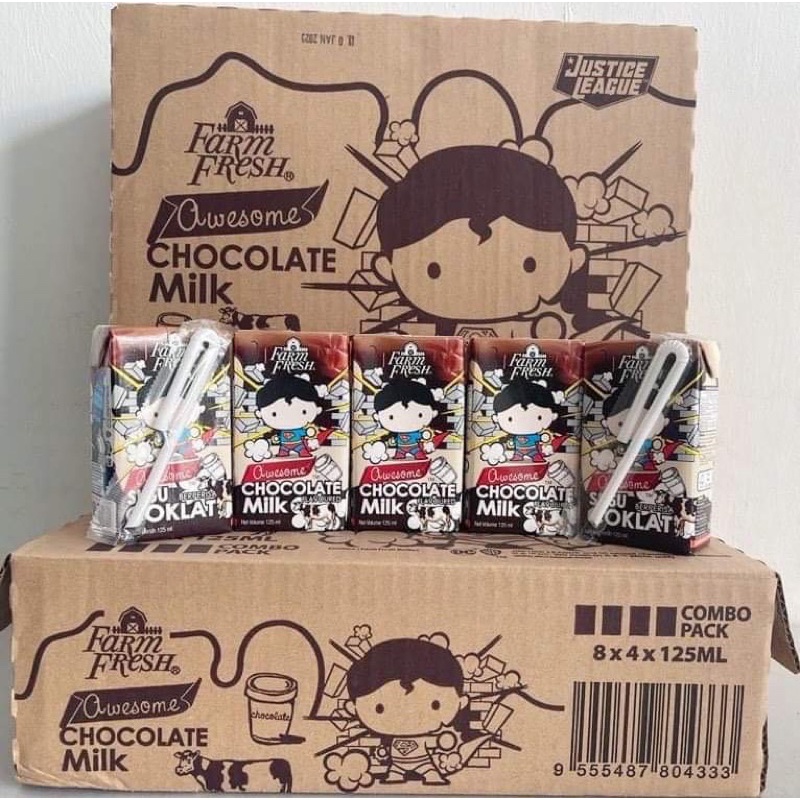 Farm Fresh Uht Chocolate Milk 125ml X 32 Shopee Malaysia