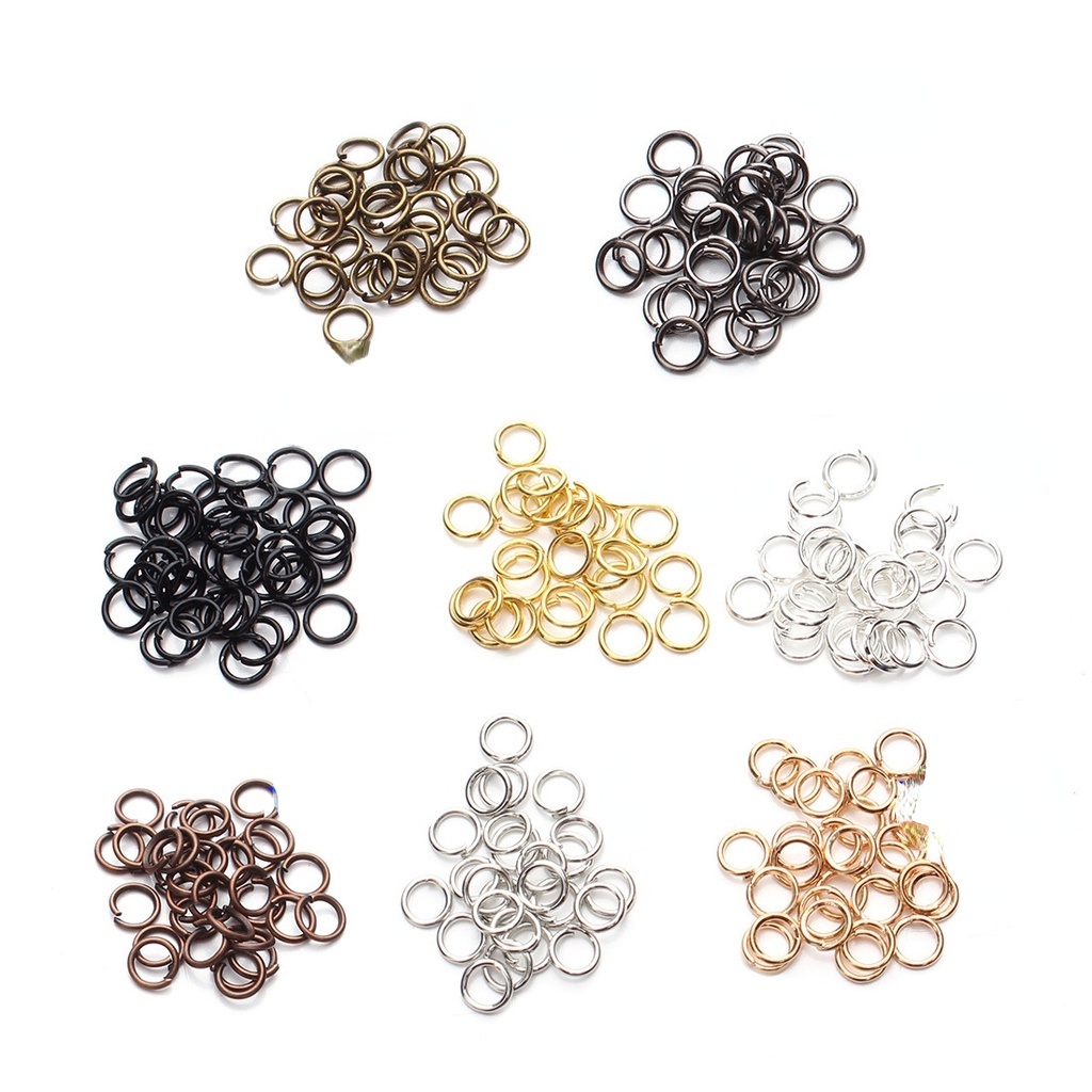 200pcs/Bag Metal Opening C-Ring Single Circle Connection Ring Handmade ...