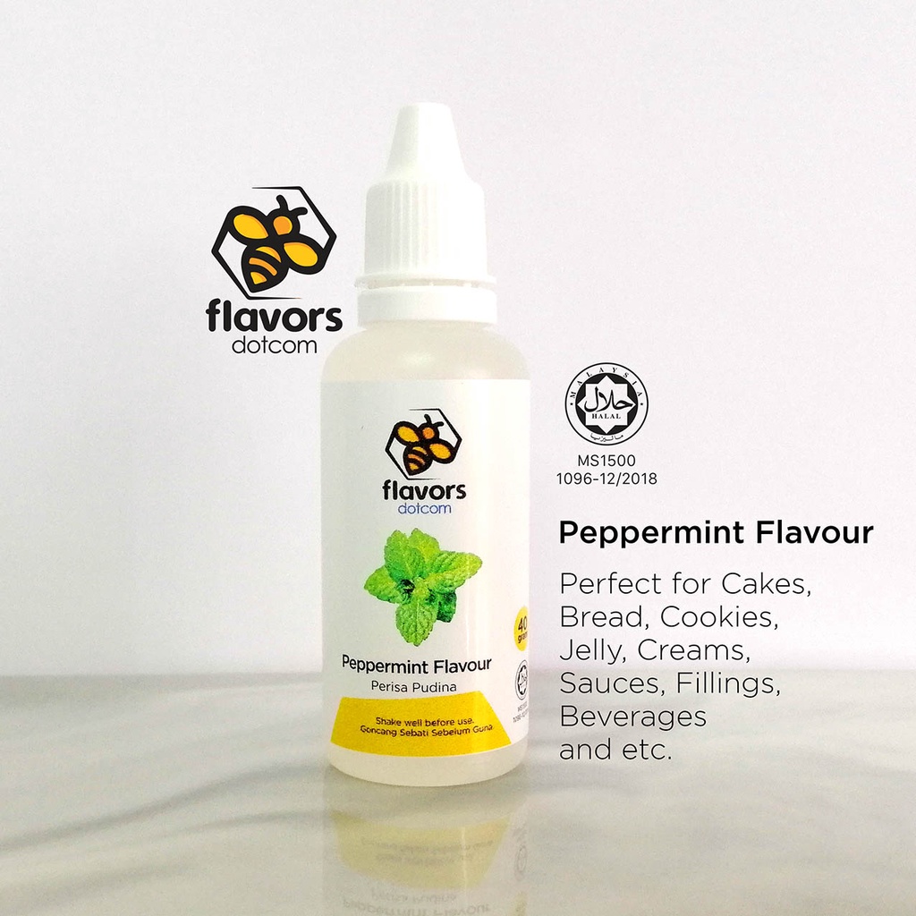 [HALAL] Flavors Dotcom Food Flavouring - Peppermint Emulco (35g ...