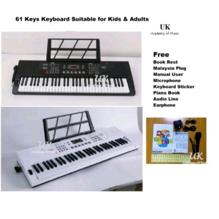 READY STOCK UK 61 Keys Digital Piano Electronic Keyboard Package 61 ...