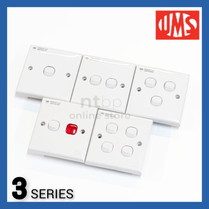 UMS 3-Series Switched 1Gang / 2Gang / 3Gang / 4Gang / Heater Switch ...