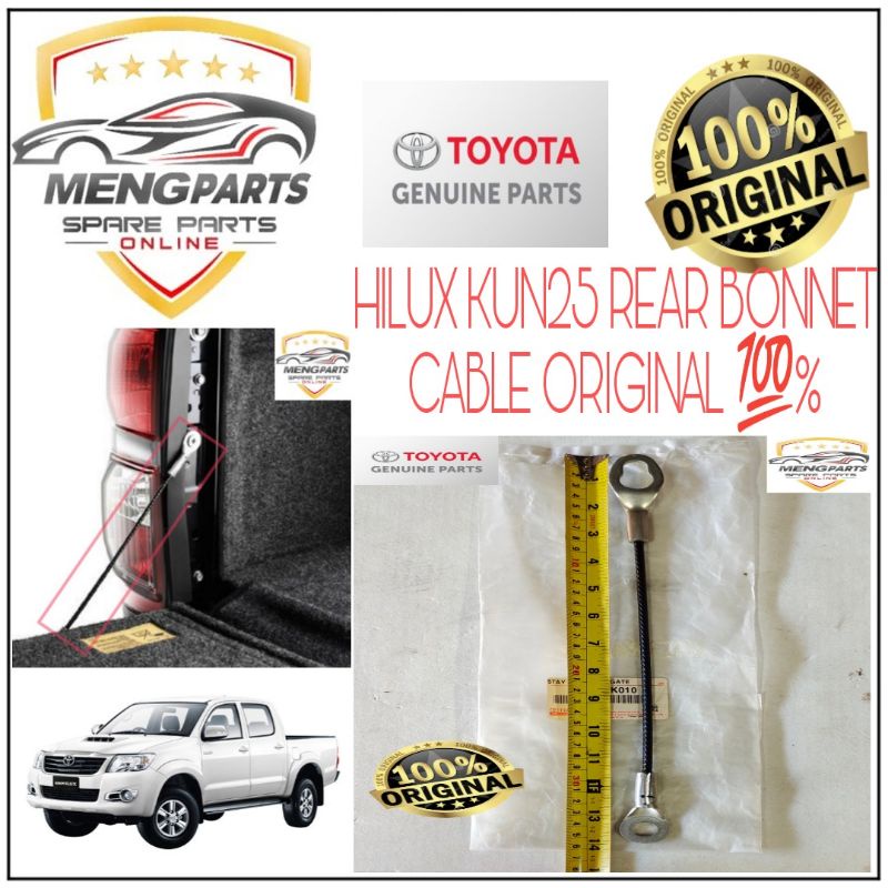 ORIGINAL 💯% TOYOTA HILUX KUN25 ALL TAIL GATE CABLE , REAR BONNET CABLE ...