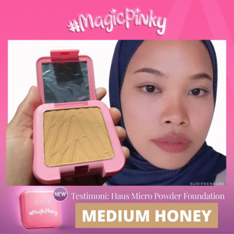[Must Have] Magic Pinky Compact Powder Makeup Foundation" Bedak Muka ...