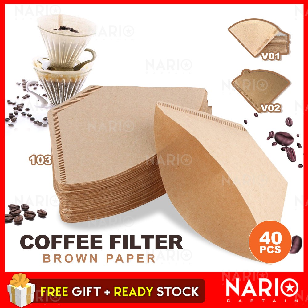 NARIO Unbleached Coffee Filter Paper V60 Dripper Coffee Brown Filter ...