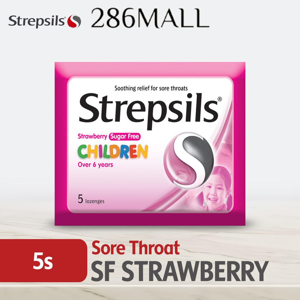 Strepsils Children 6+ Strawberry Sugar Free 5’s [ 286MALL ] | Shopee ...