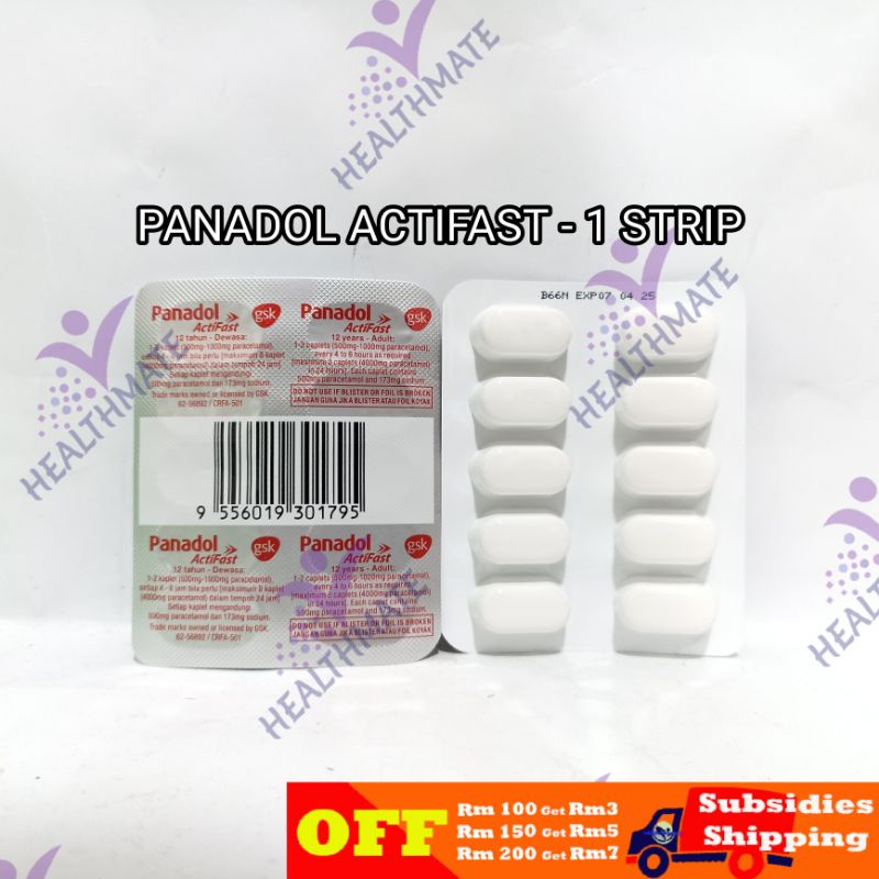 PANADOL ACTIFAST (10'S = 1 STRIP) | Shopee Malaysia