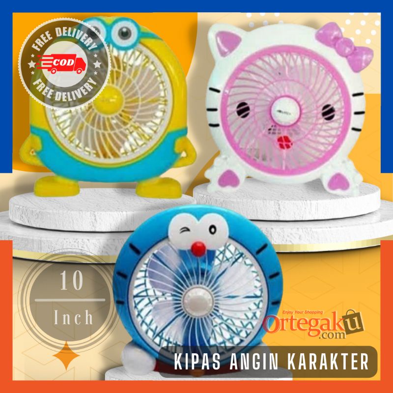 Hello KITTY CHARACTER FAN, DORAEMON 10 INCH | Sitting FAN, large TABLE ...