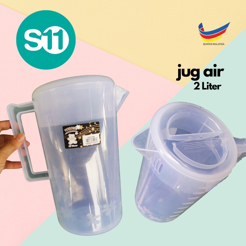 Yokoko Jug Air Plastik 2 Liter / 2L Drinking Jug Fridge Jug Party Jug | Shopee Malaysia