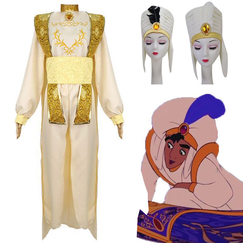 Aladdin Cosplay Eye-catching Costume For Adults With Stylish Hat And ...