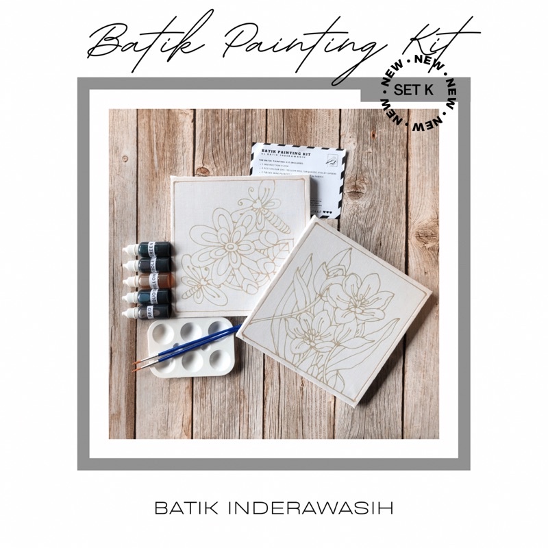 DIY Batik Painting Kit 20cmx20cm on Fabric Cotton | Shopee Malaysia