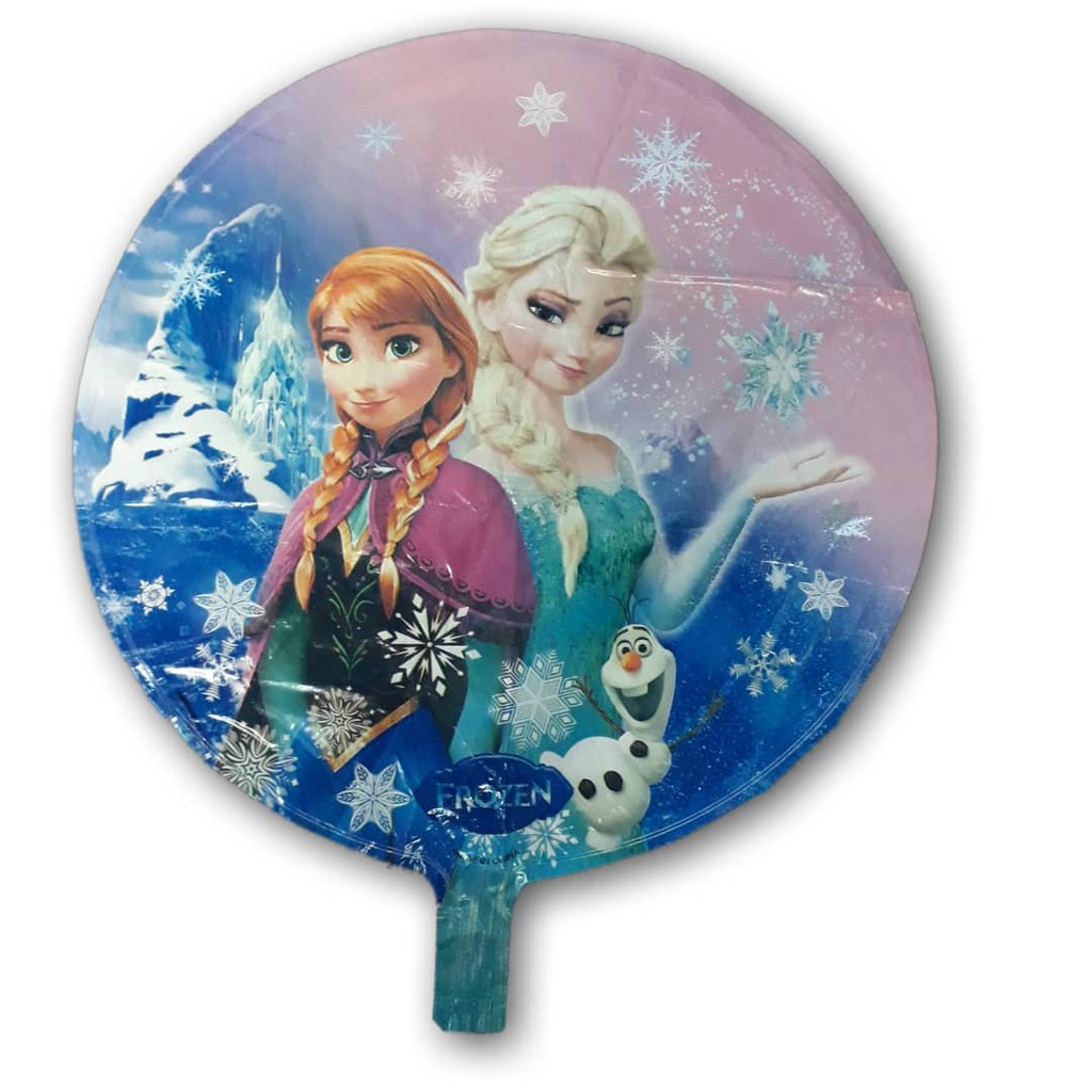 3 ROUND BLUE & PINK FOIL BALLOON FROZEN (Anna, Elsa & Olaf) | Shopee ...