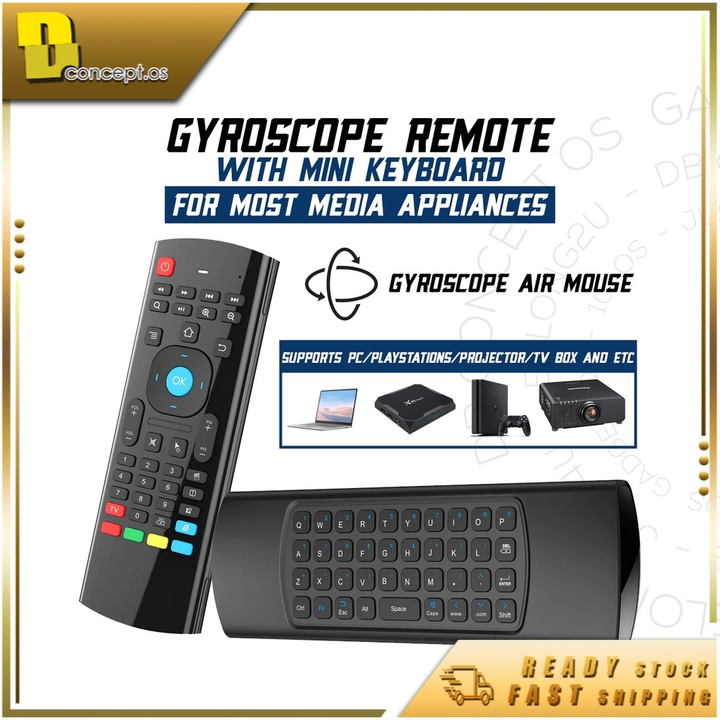 TK5 GYROSCOPE AIR MOUSE MINI KEYBOARD 5 IR LEARNING FOR ANDROID SMART ...