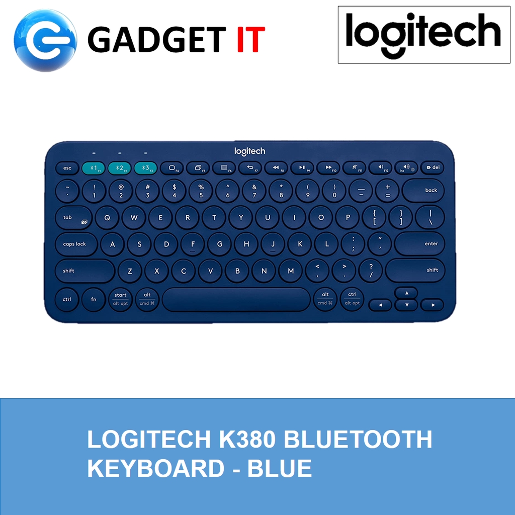 Logitech K380 Multi-Device Bluetooth Keyboard (BLACK, WHITE, BLUE, PINK ...
