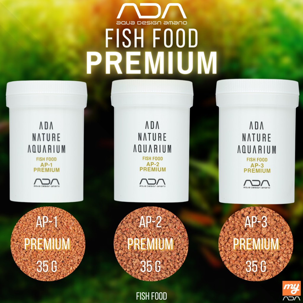 ADA Fish Food AP Premium 35G AP1 AP2 AP3 Premium Fish Food Aqua Design ...