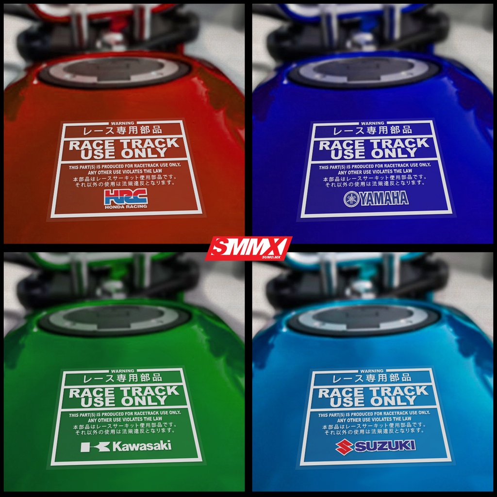 Sticker Sticker Race track use only motorbike racing Sticker Motor ...