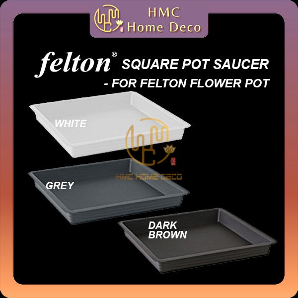 HMC Felton Square Saucer 2504, 2505, 2506, 2507, 2508 Flower Plant Deco ...