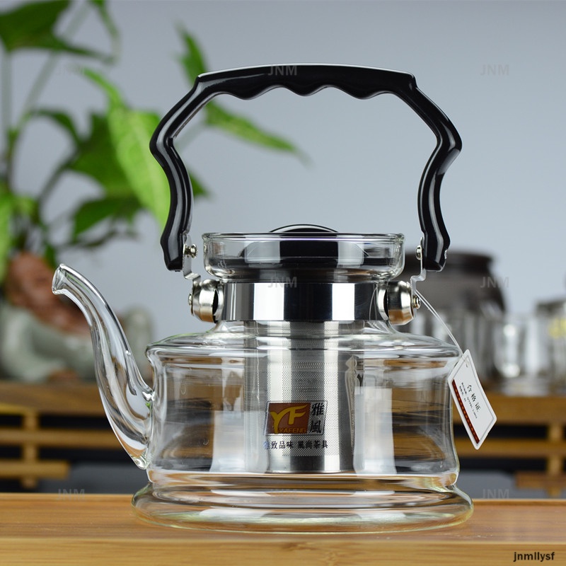 2200ml Large-capacity Glass Teapot Heat Resistant Glass Boiling Tea Pot ...
