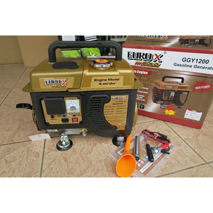 Euro-X Gold 240V 1000W 4-Stroke Portable Gasoline Generator | Shopee ...