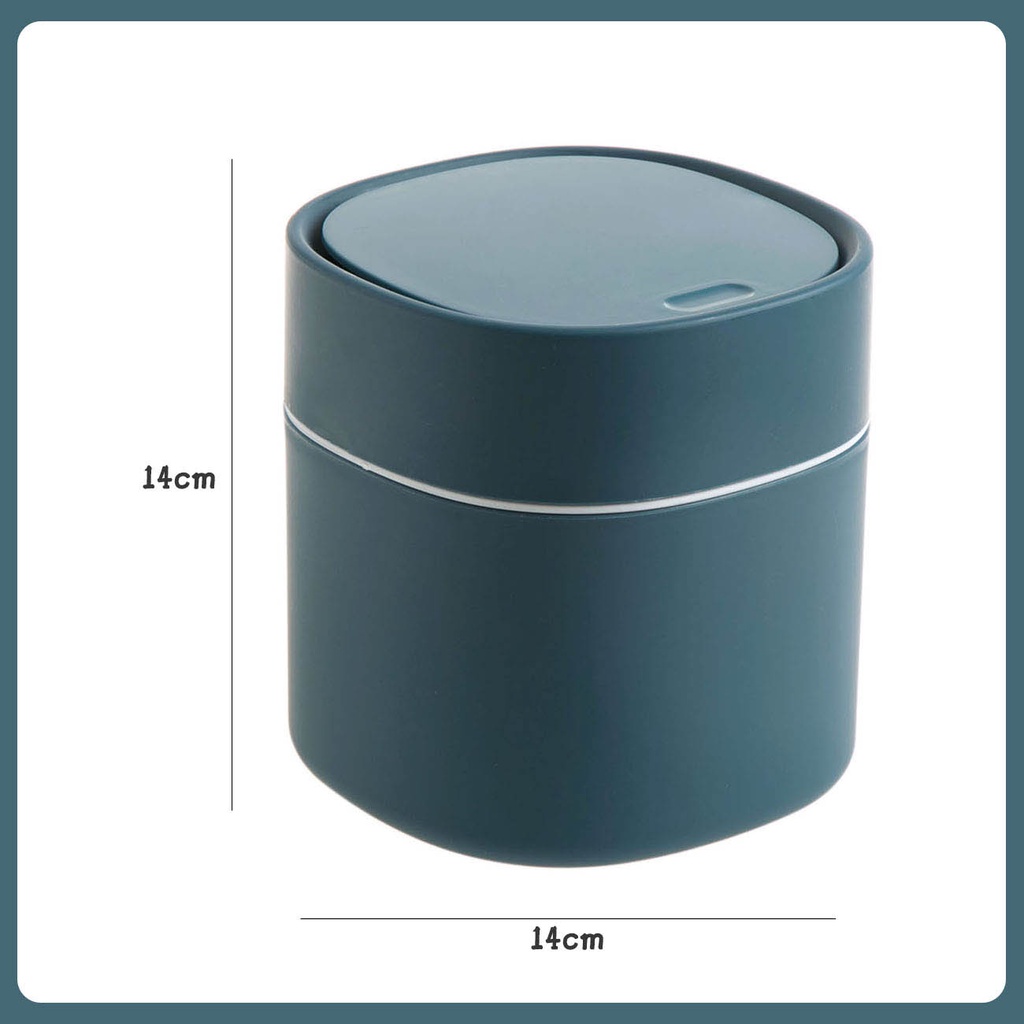 Household Mini Flip Table Garbage Bin Desktop Wastebasket Dustbin with ...